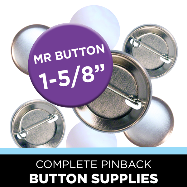 1-5/8" Mr. Button Parts & Supplies – People Power Press for Custom ...